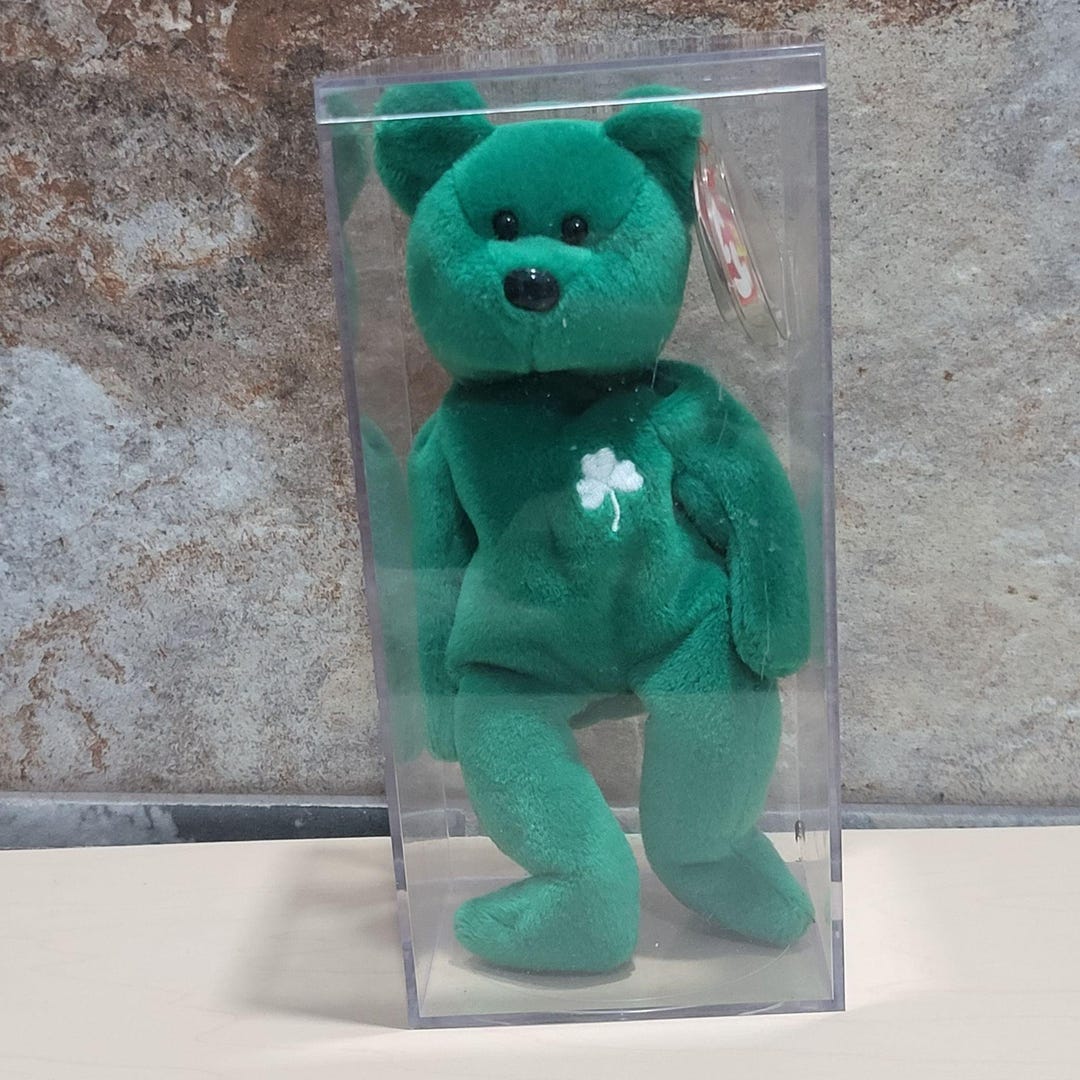 Ty Beanie Babies Erin the Irish Bear Plush 1997 Display Case - Etsy