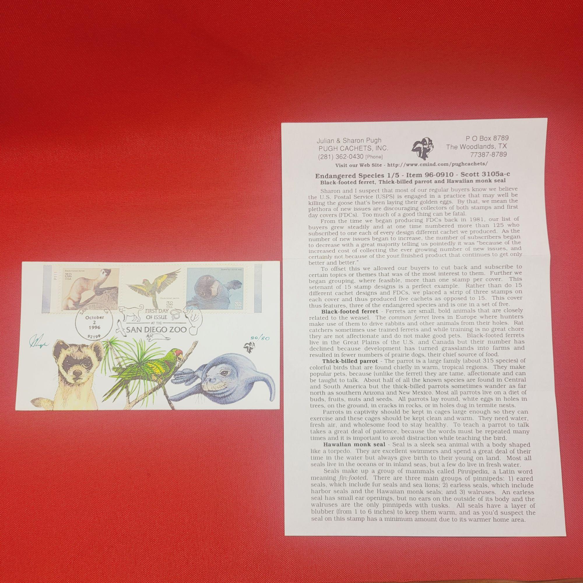 First Day of Issue Stamp Cache Envelope and Enclosure San Diego Zoo - Etsy
