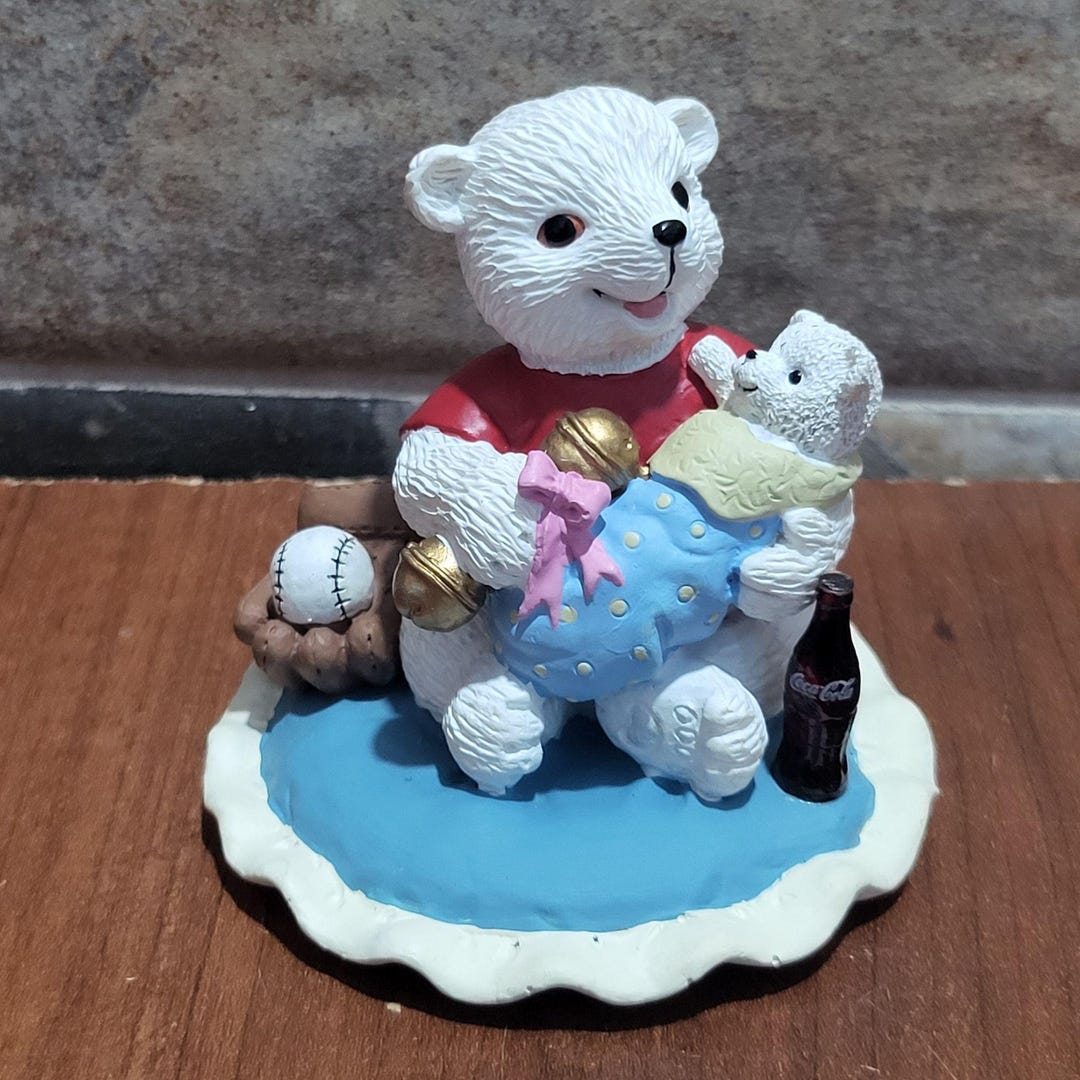Coca Cola Polar Bear Cubs Little Boys Are the Best Figurine 1996 - Etsy