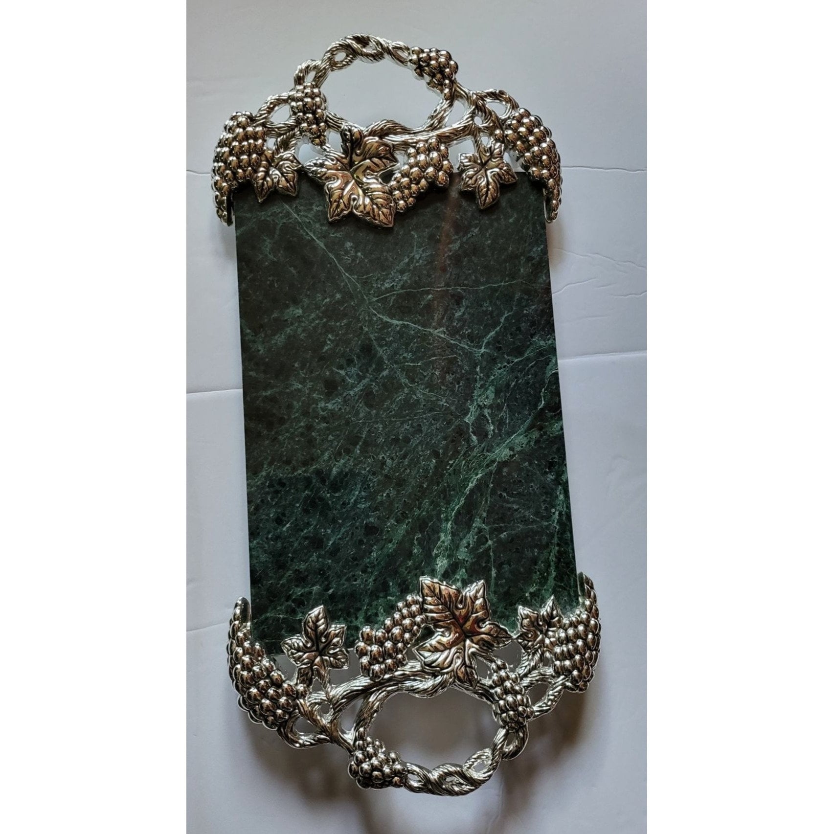 Vintage Godinger Silver Art Co Ltd Marble Slab Tray - Etsy