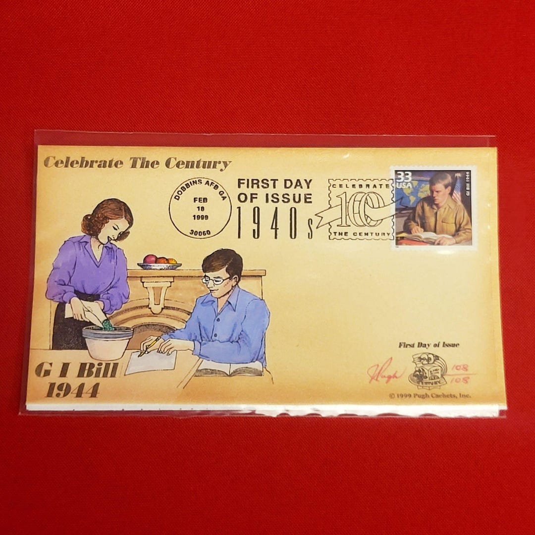 First Day of Issue GI Bill 1944 Stamp Cache Envelope Enclosure - Etsy