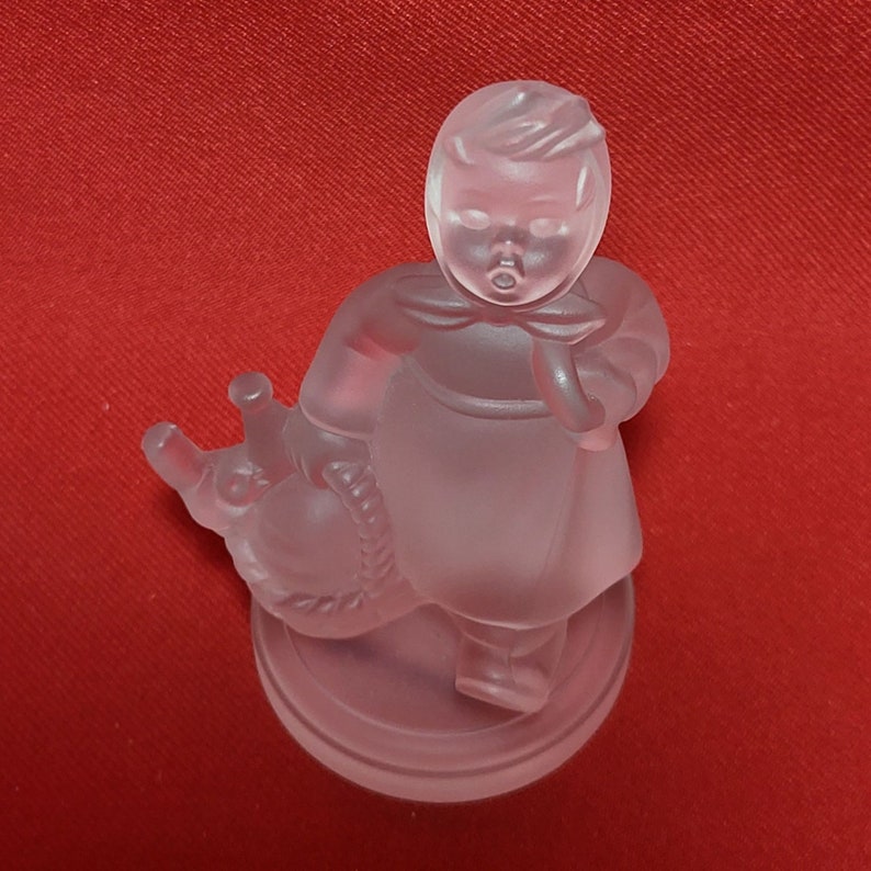 Goebel Crystal Frosted Glass Hummel Girl Figurine 1990 - Etsy