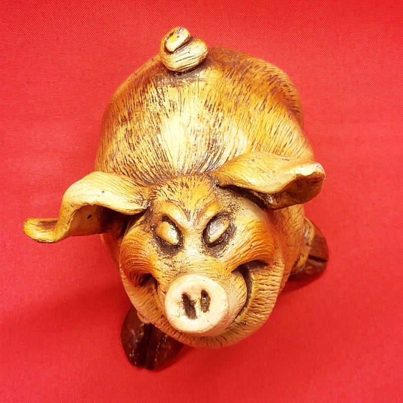 Vintage John Raya Beasties Pig Figurine Animal Decor - Etsy