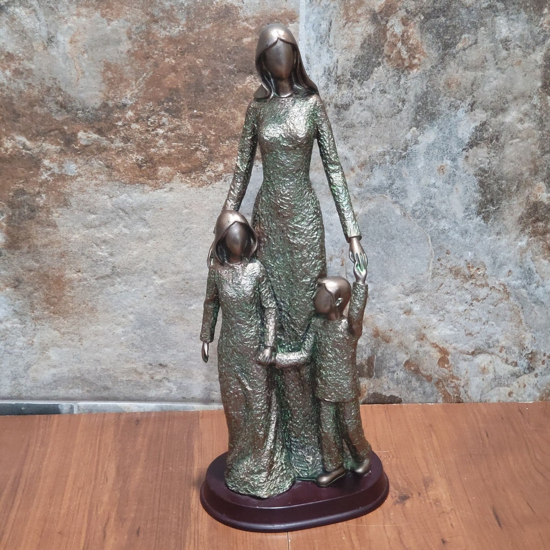 Vintage Mother & Children Statue Figurine Home Decor - Etsy