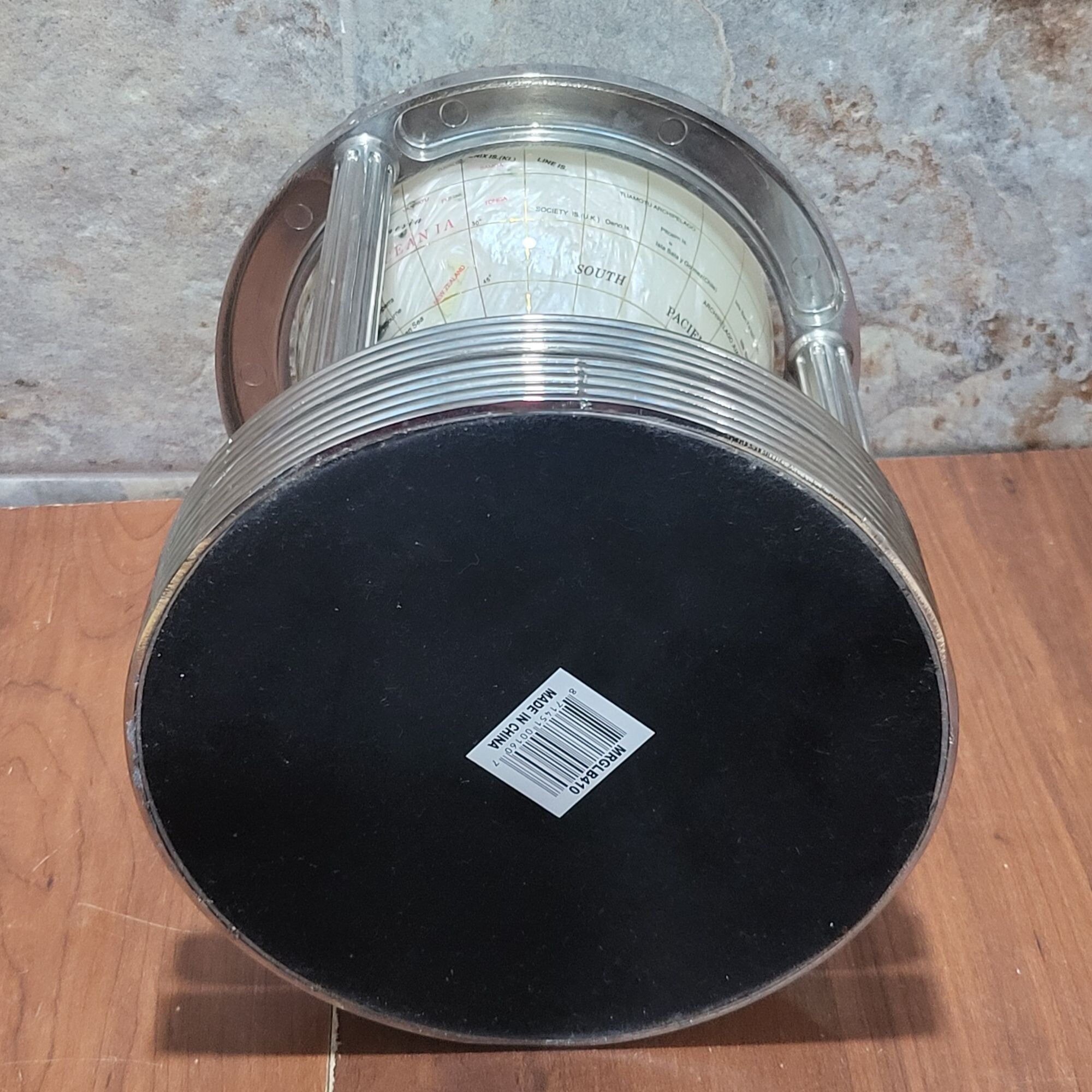 Mother of Pearl World Glide Rotation Globe Barometer Thermometer ...