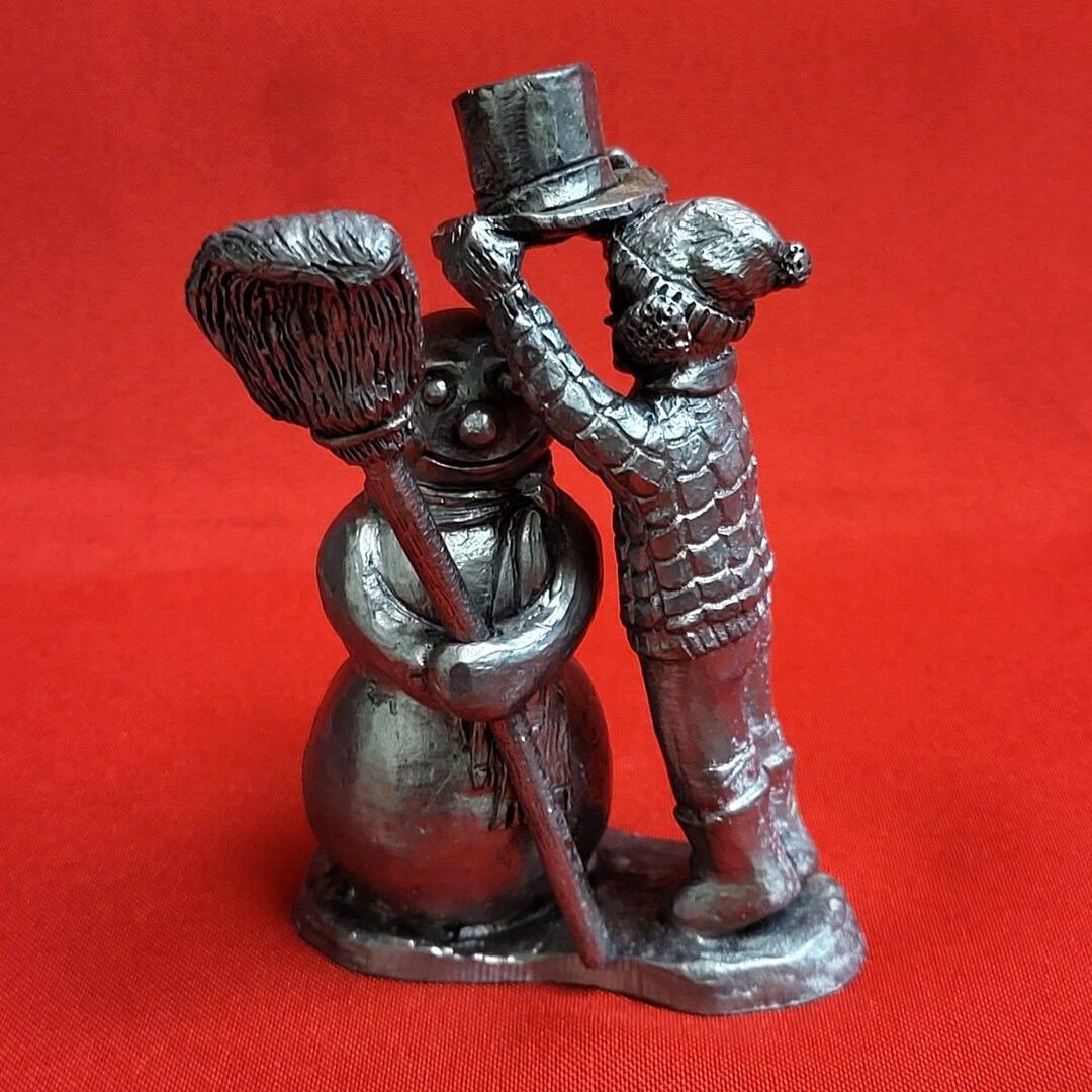 Vintage Michael Ricker Pewter Danny Boy & Snowman 1983 - Etsy