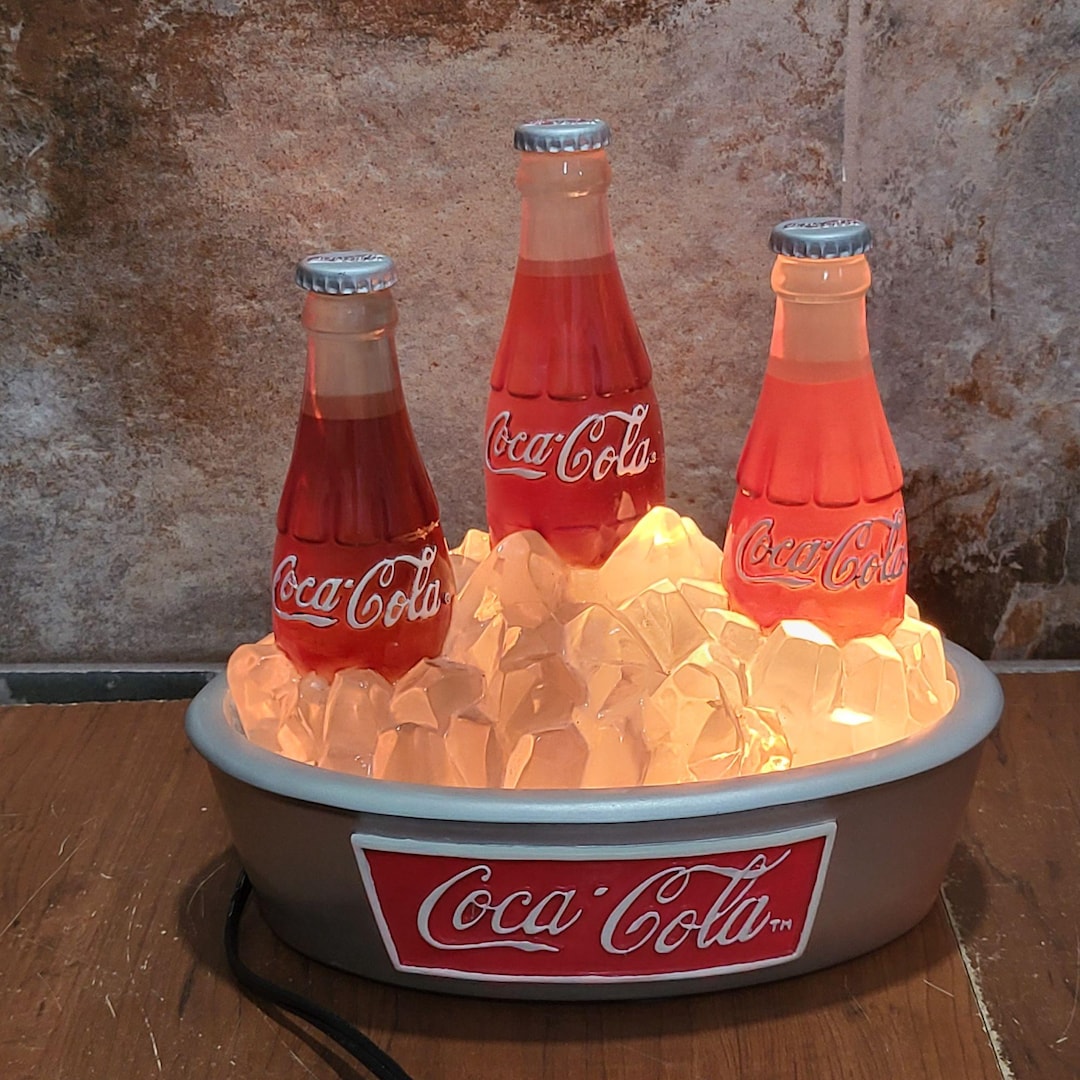 Vintage Coca Cola Light up Bottle Fountain Stand Coke on Ice - Etsy