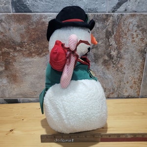 Plush Woolly Fleece Snowman Hat Carrot Nose Holiday Christmas ...