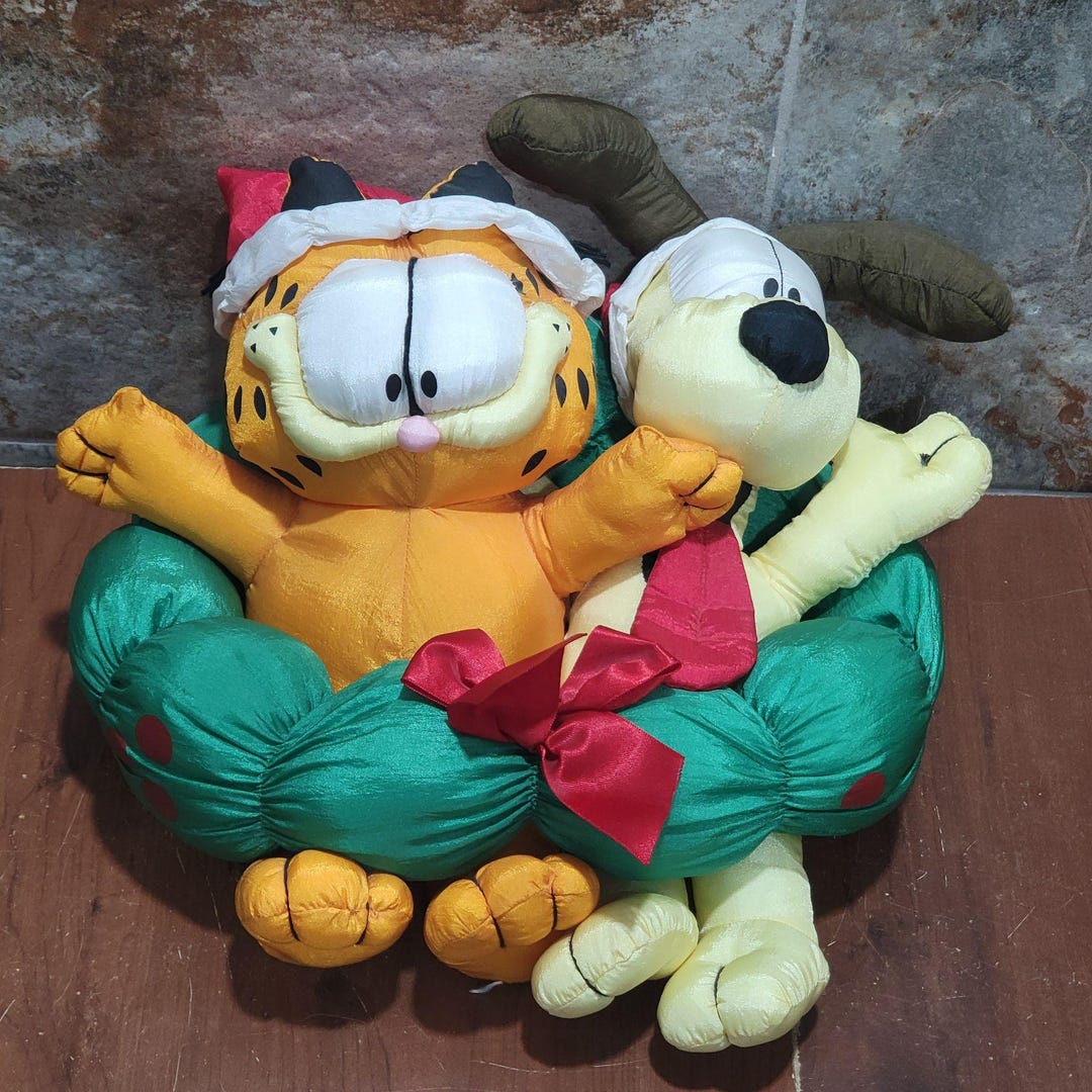 Vintage Paws Garfield and Odie Christmas Nylon Wreath Plush Stuffed Toy - Etsy