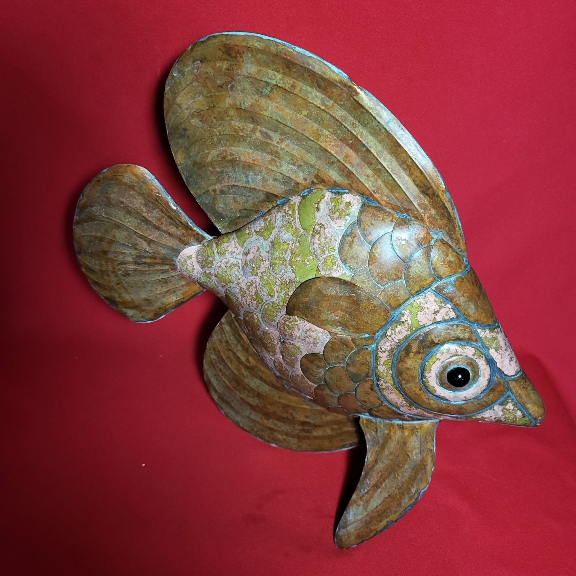 Bronze Metal Art Copper Fish Table Sculpture - Etsy
