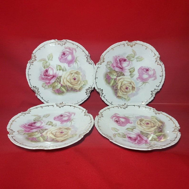 Antique Z S & Co Bavaria Roses Marseille Handpainted Salad - Etsy
