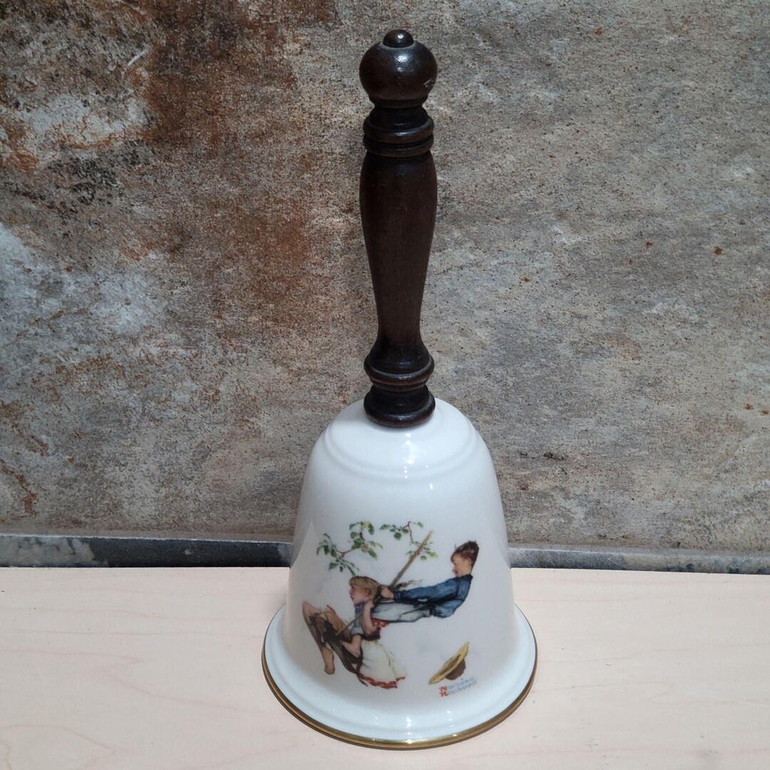 Norman Rockwell Flying High Porcelain Bell Gorham 1980 - Etsy