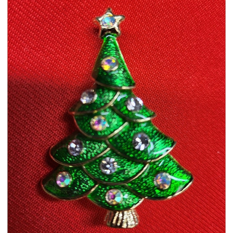 Christmas Pins Brooches Christmas Tree Circle of Gifts - Etsy