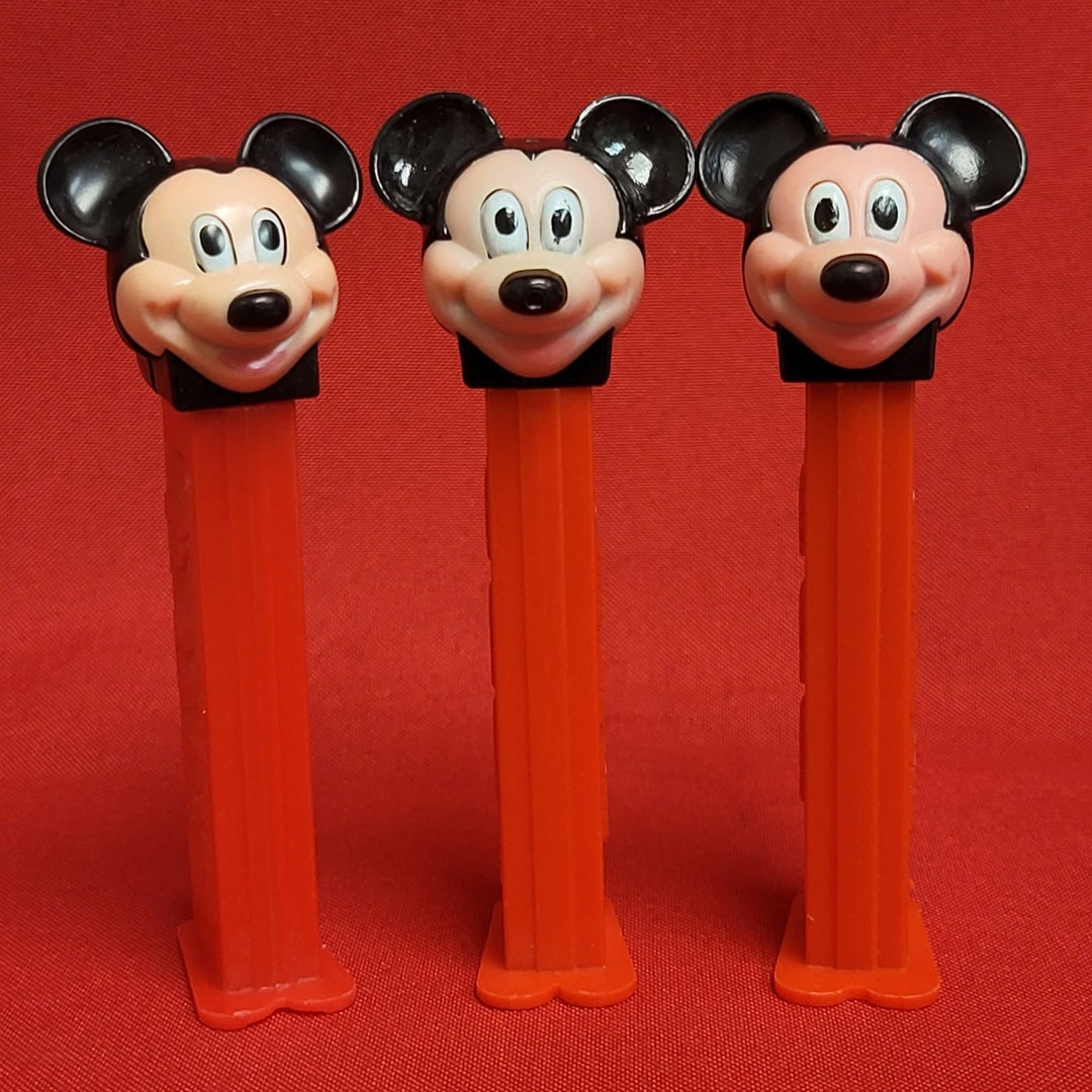 Vintage Mickey Mouse Pink Face Pez Dispensers Set of 3 - Etsy