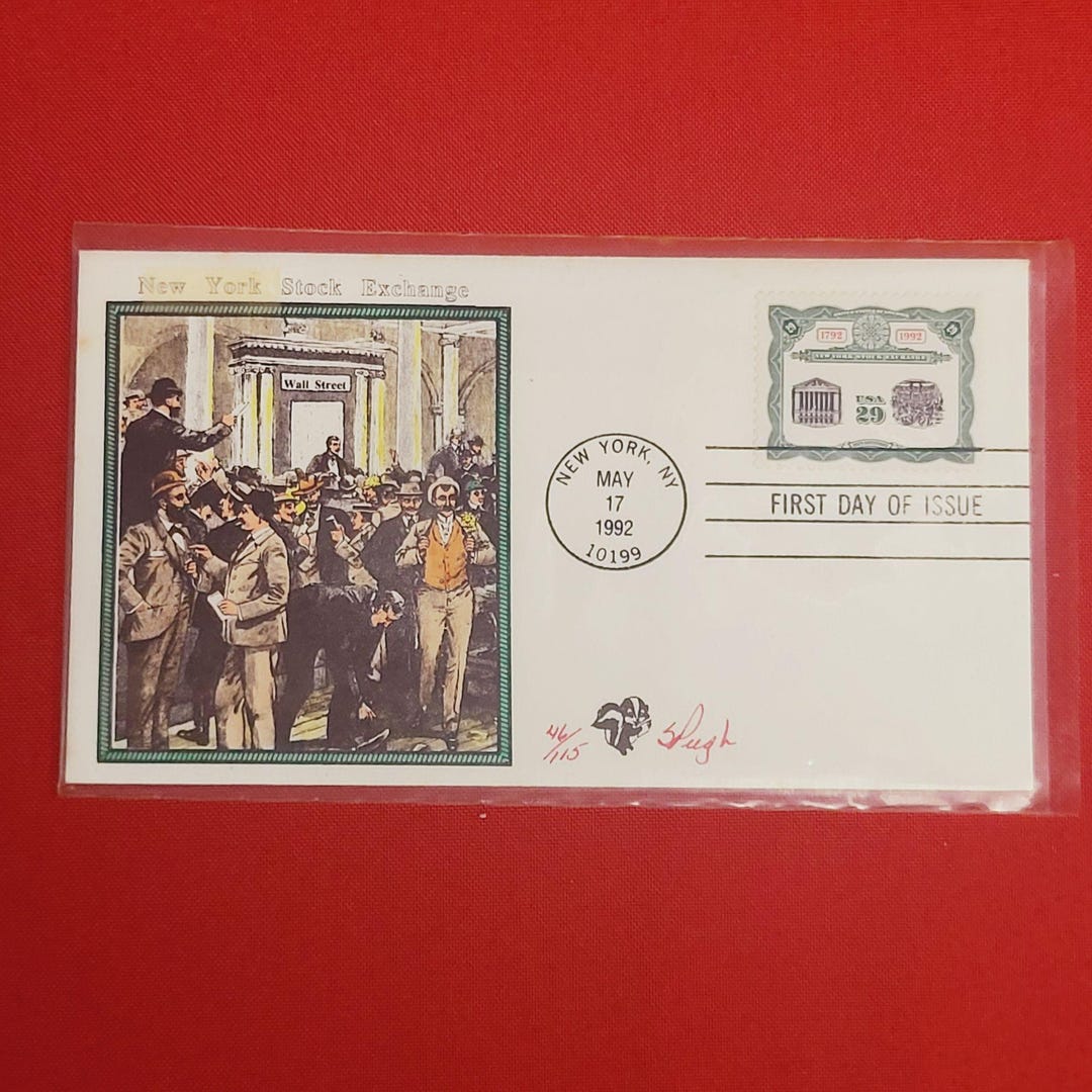 First Day of Issue New York Stock Exchange Stamp Cache Envelope ...
