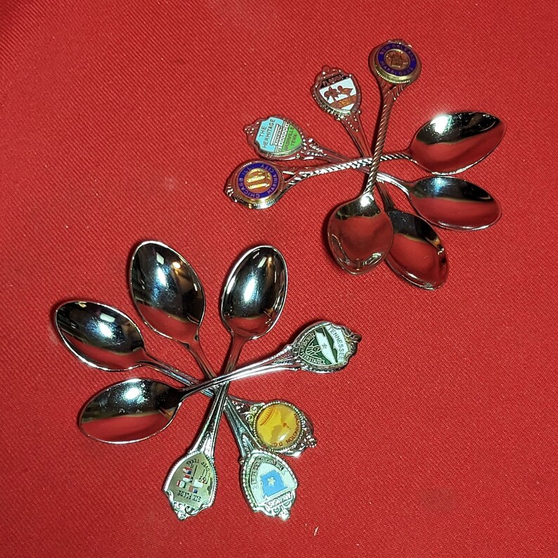 Vintage United States Mini Souvenir Collector State Spoons Lot of 8 - Etsy