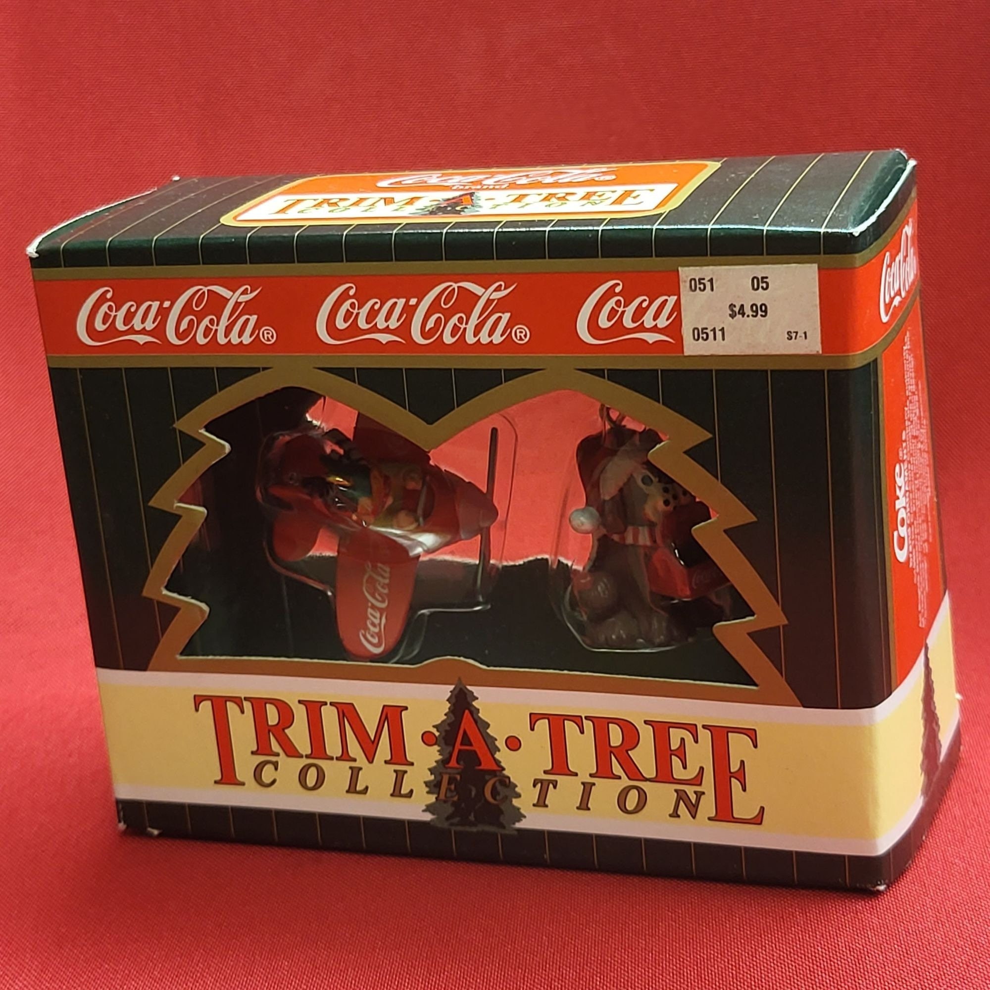 Coca Cola Trim A Tree Collection Elf Flying Airplane Dog Carrying Coke ...