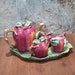 Vintage Apple Leaf Tea Set 8 Pcs - Etsy