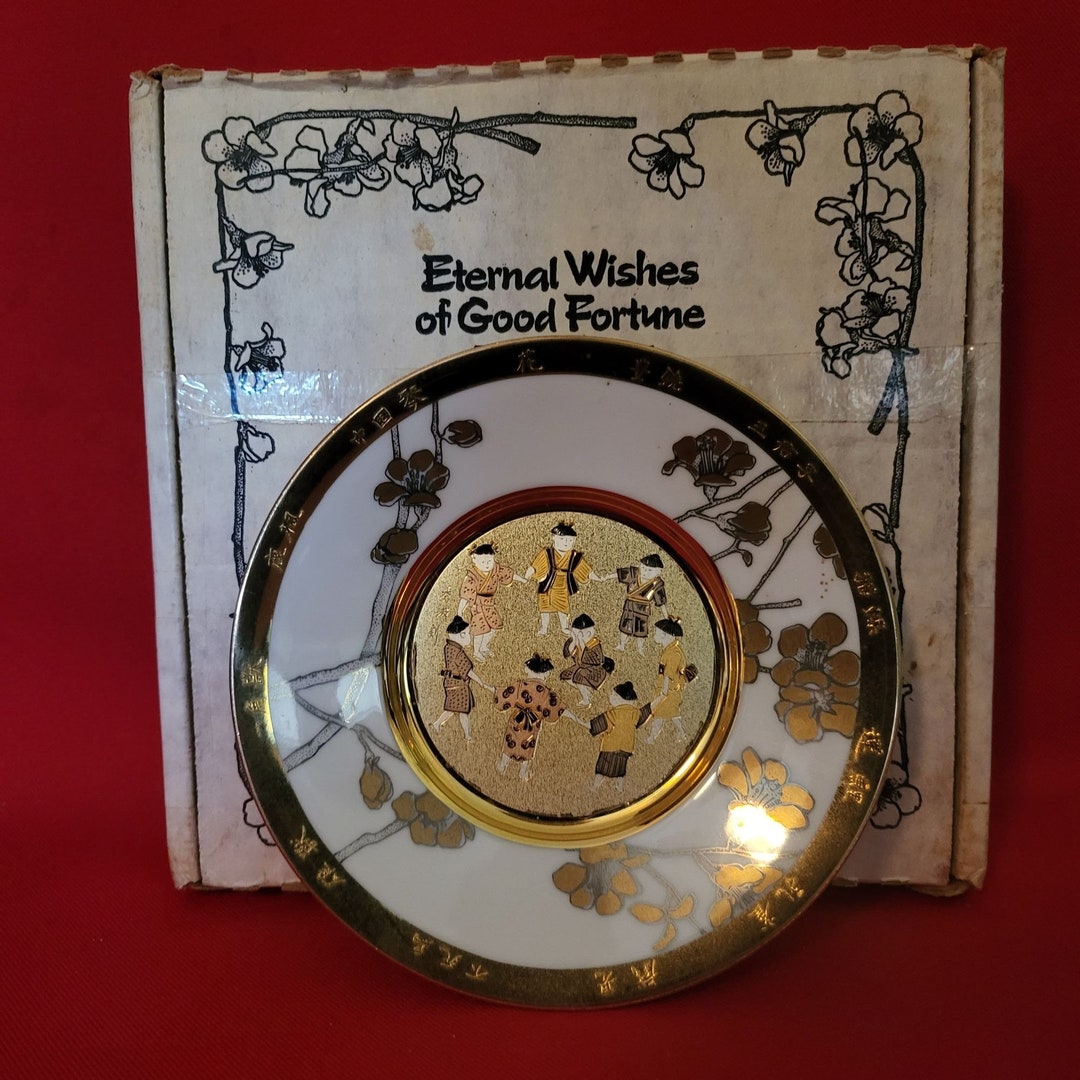 Chokin the Hamilton Collection Eternal Wishes of Good Fortune Youth ...