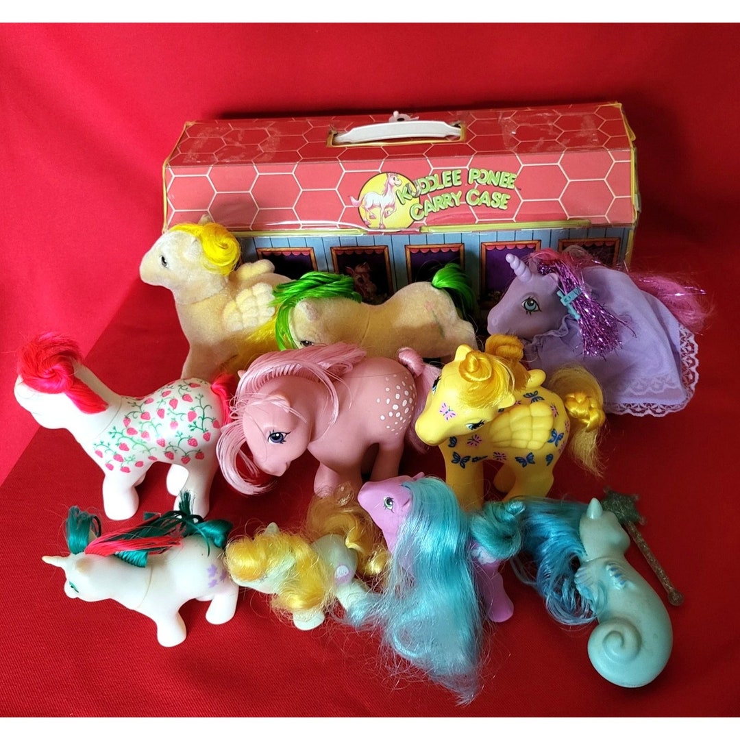Vintage Tara Toy Kuddlee Ponee Carry Case With 10 Unicorns 1987 - Etsy