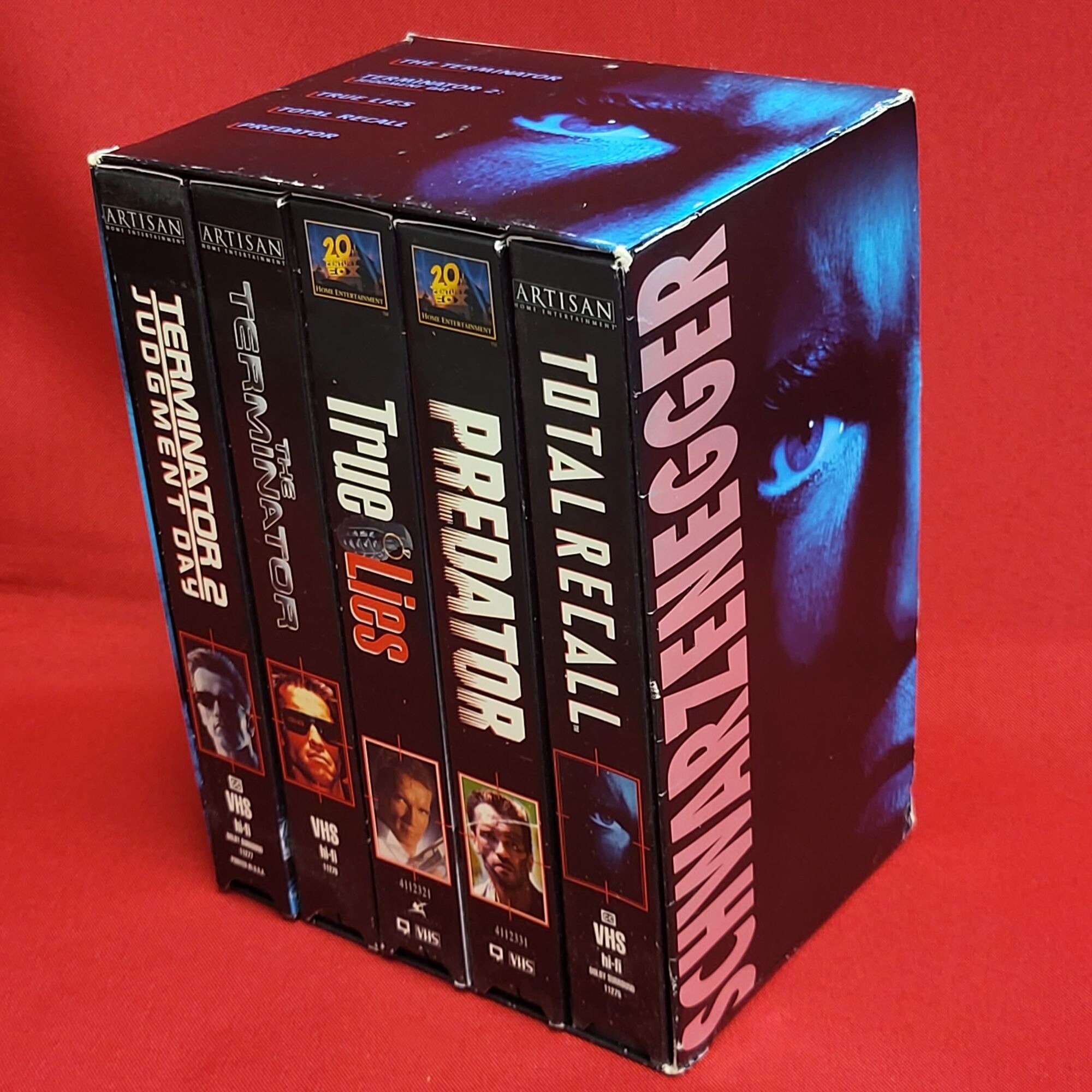 Schwarzenegger 1999 VHS Box Set Terminator T2 Total Recall - Etsy