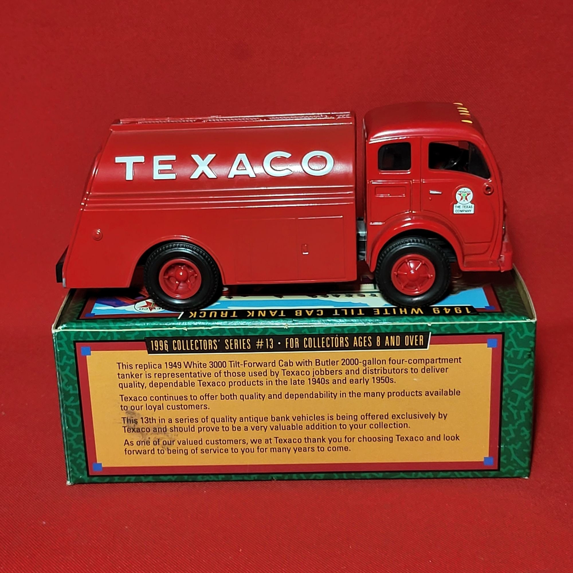Texaco 1949 White Tilt Cab Tank Truck Coin Bank 1996 - Etsy