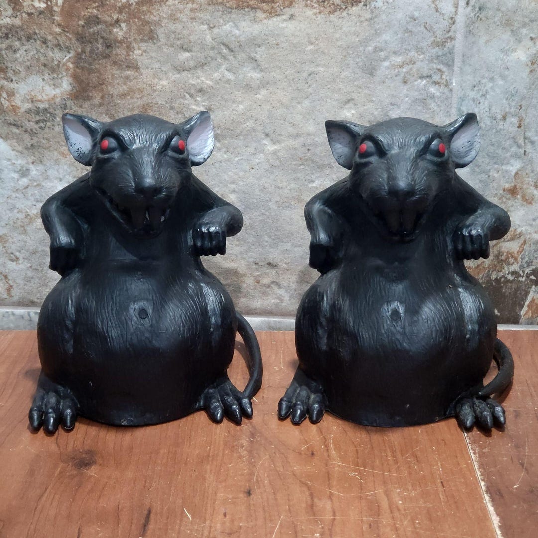 Pair Standing Black Rat Halloween Haunted House Decor 7" - Etsy