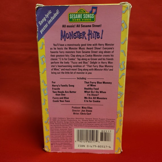 Sesame Street Monster Hits Vhs