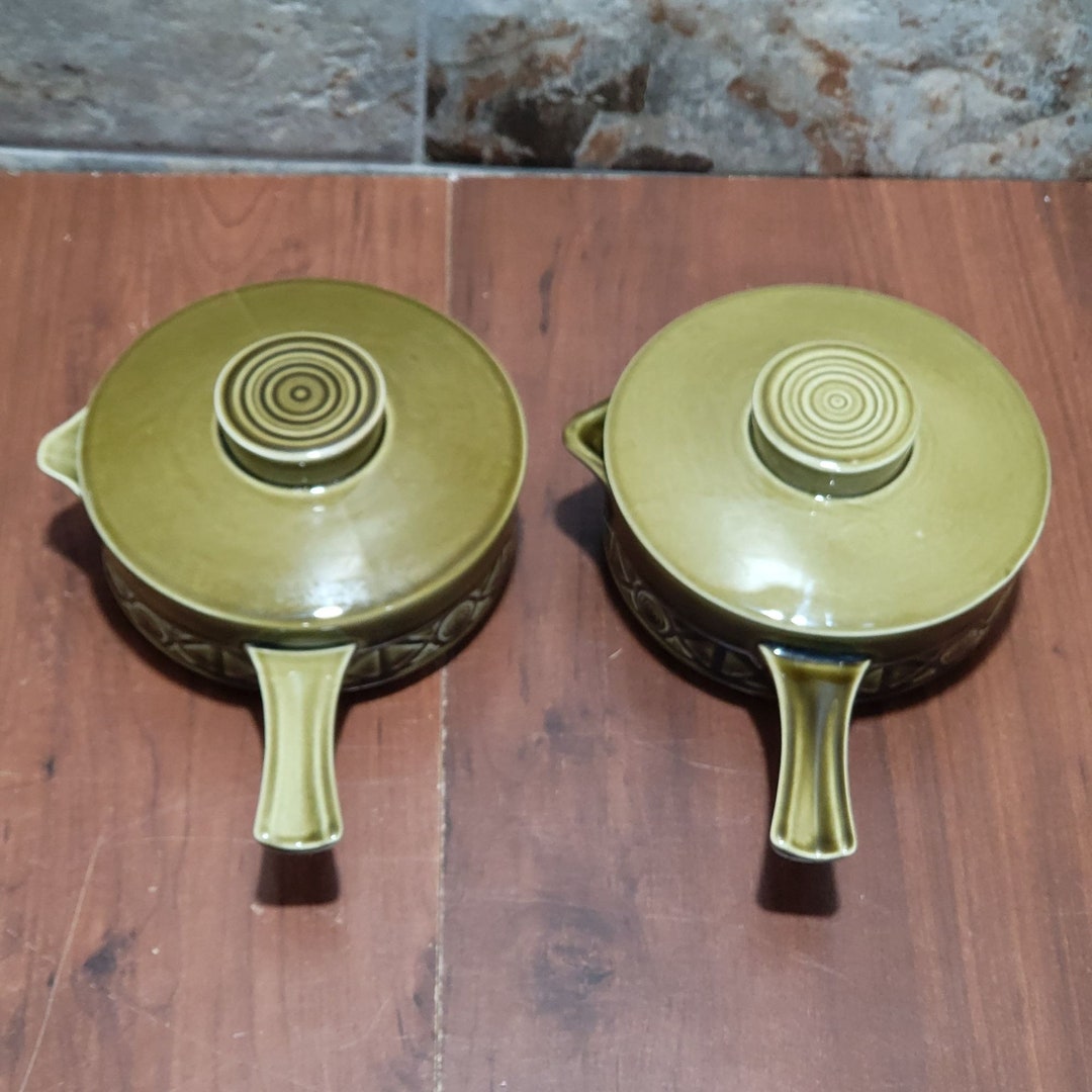 VTG Beswick England Ceramic Serving Dish Casserole Pan Green Set of 2 ...