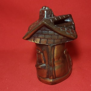 Vintage Bronze Cast Metal Old Woman Lived Shoe House Coin Bank - Etsy
