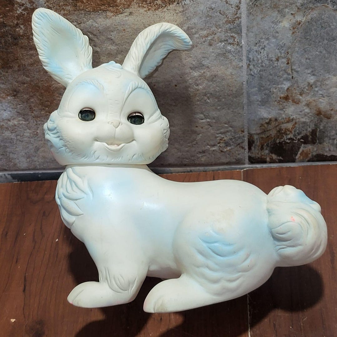 Vintage Edward Mobley Pinkie Blinking Eyes Bunny Rabbit Squeak Toy 1961 ...