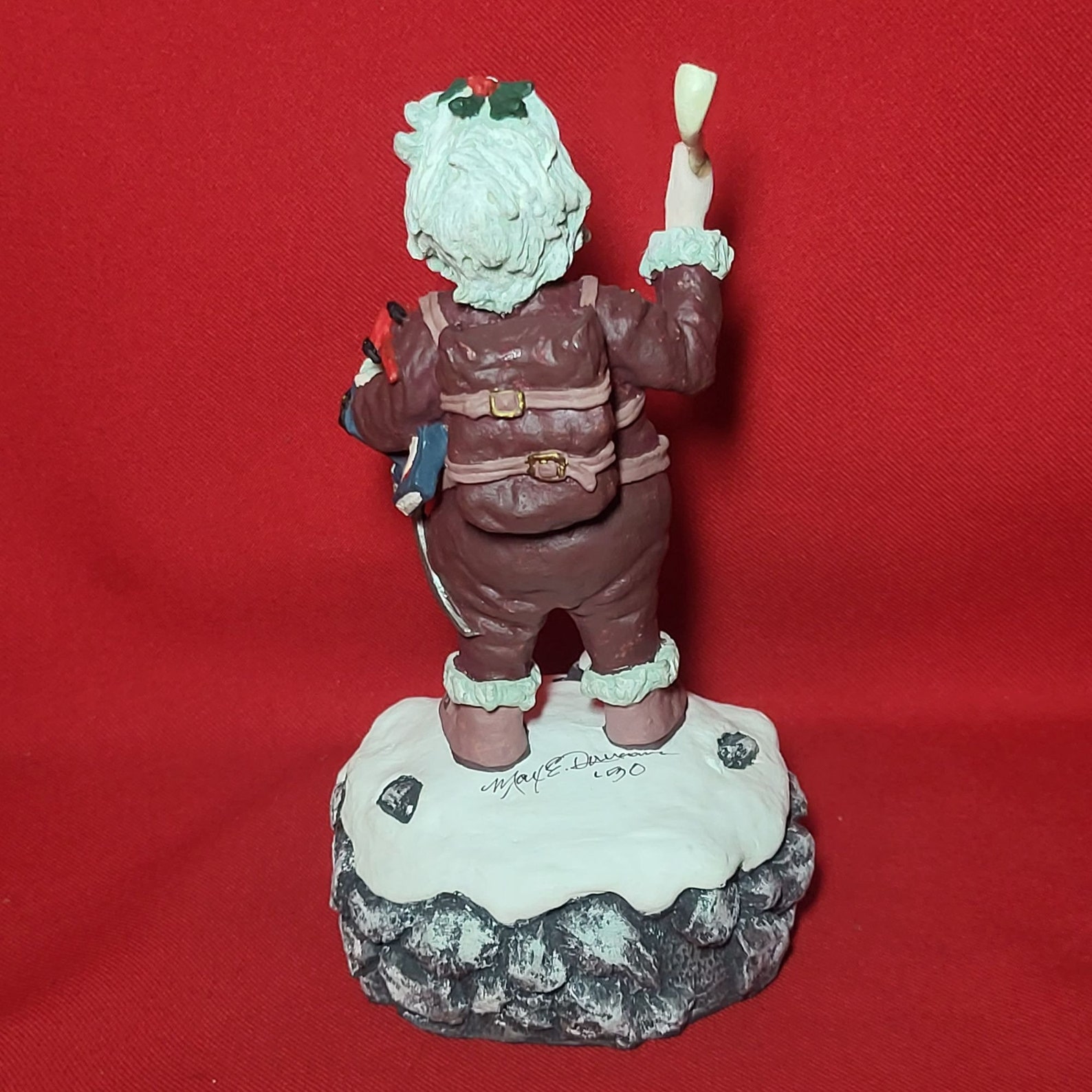Vintage Max E Duncan Musical Santa Claus Figurine Signed - Etsy