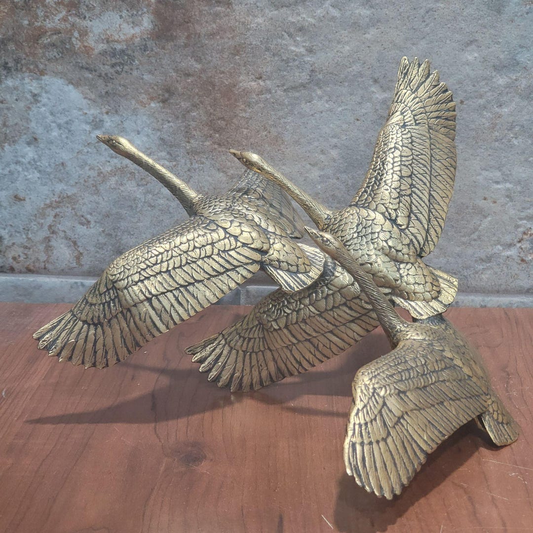 Gunther Granget the Flight Winged Geese Bronze Sculpture Signed ...