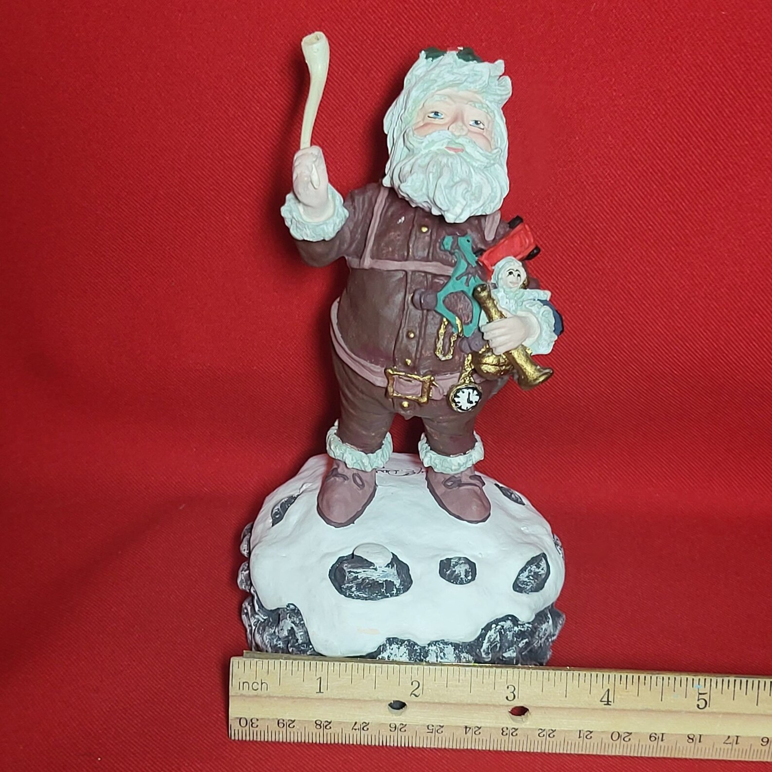 Vintage Max E Duncan Musical Santa Claus Figurine Signed - Etsy