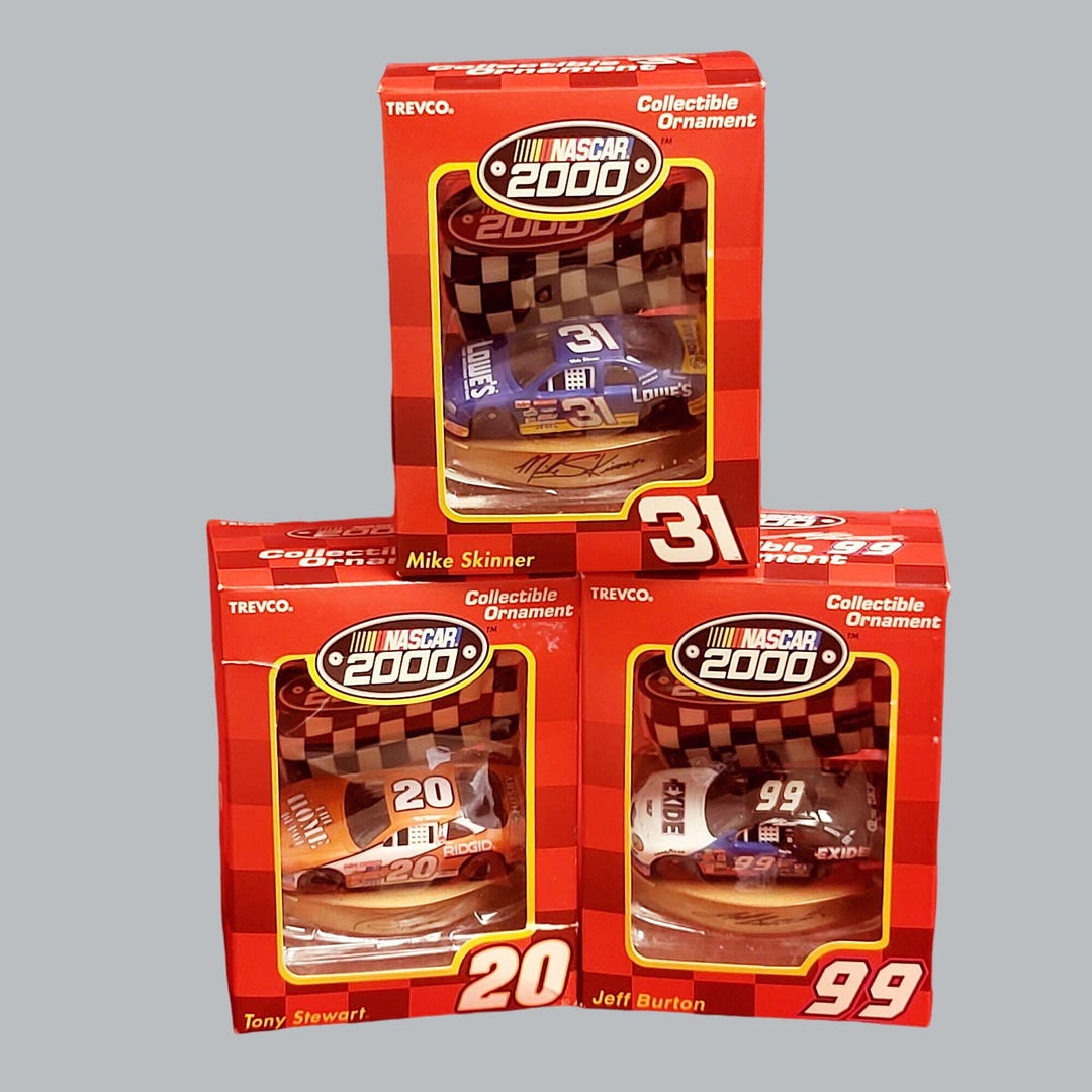 Nascar 2000 Collectible Racing Car Ornament: Burton, Skinner, Stewart ...