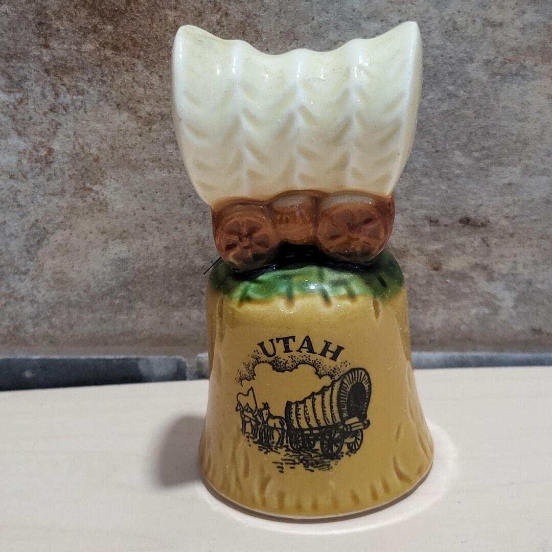 Vintage Souvenir Utah Bell Covered Wagon Handle - Etsy