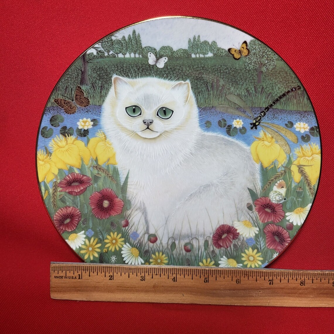 House of Global Art Lily English Countryside Cat Decorative - Etsy