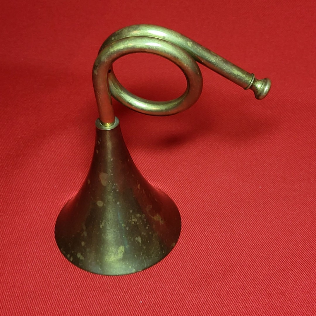 Antique Horn Brass Bell Gold Tone 5" - Etsy