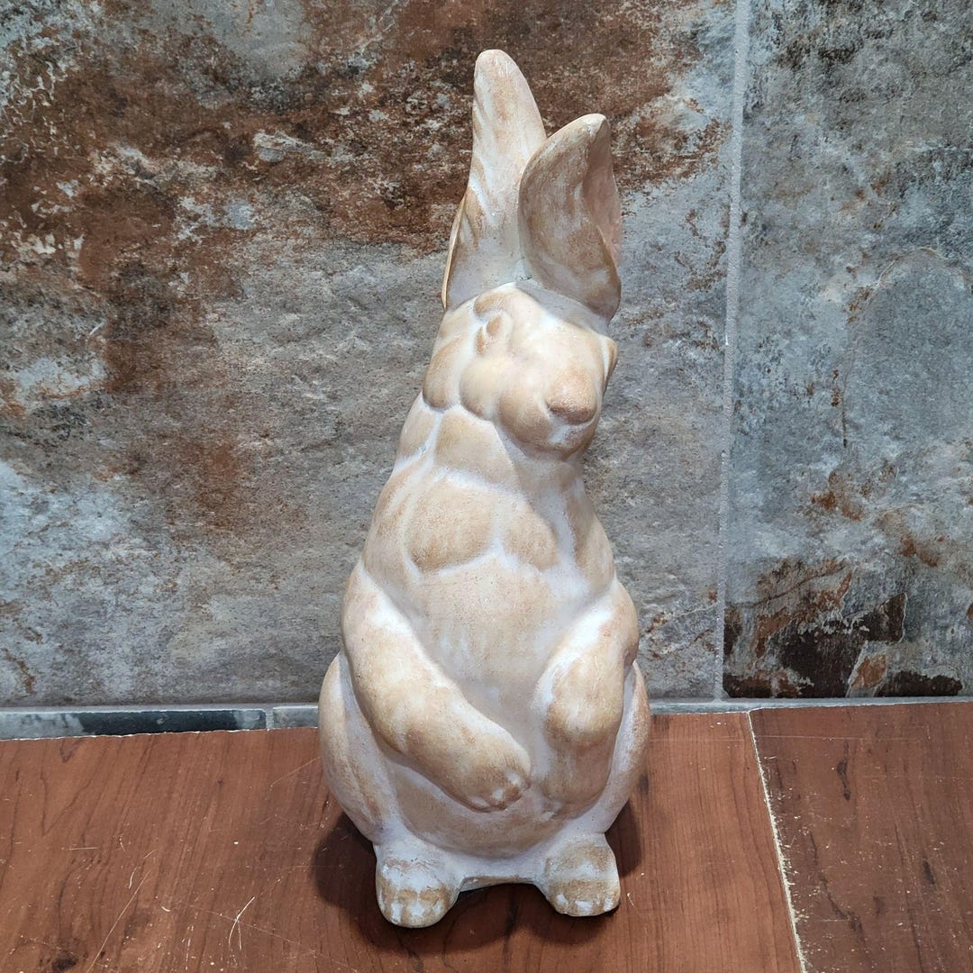 Vintage Rabbit Chalkware Sculpture Bunny Statue Easter Decor - Etsy