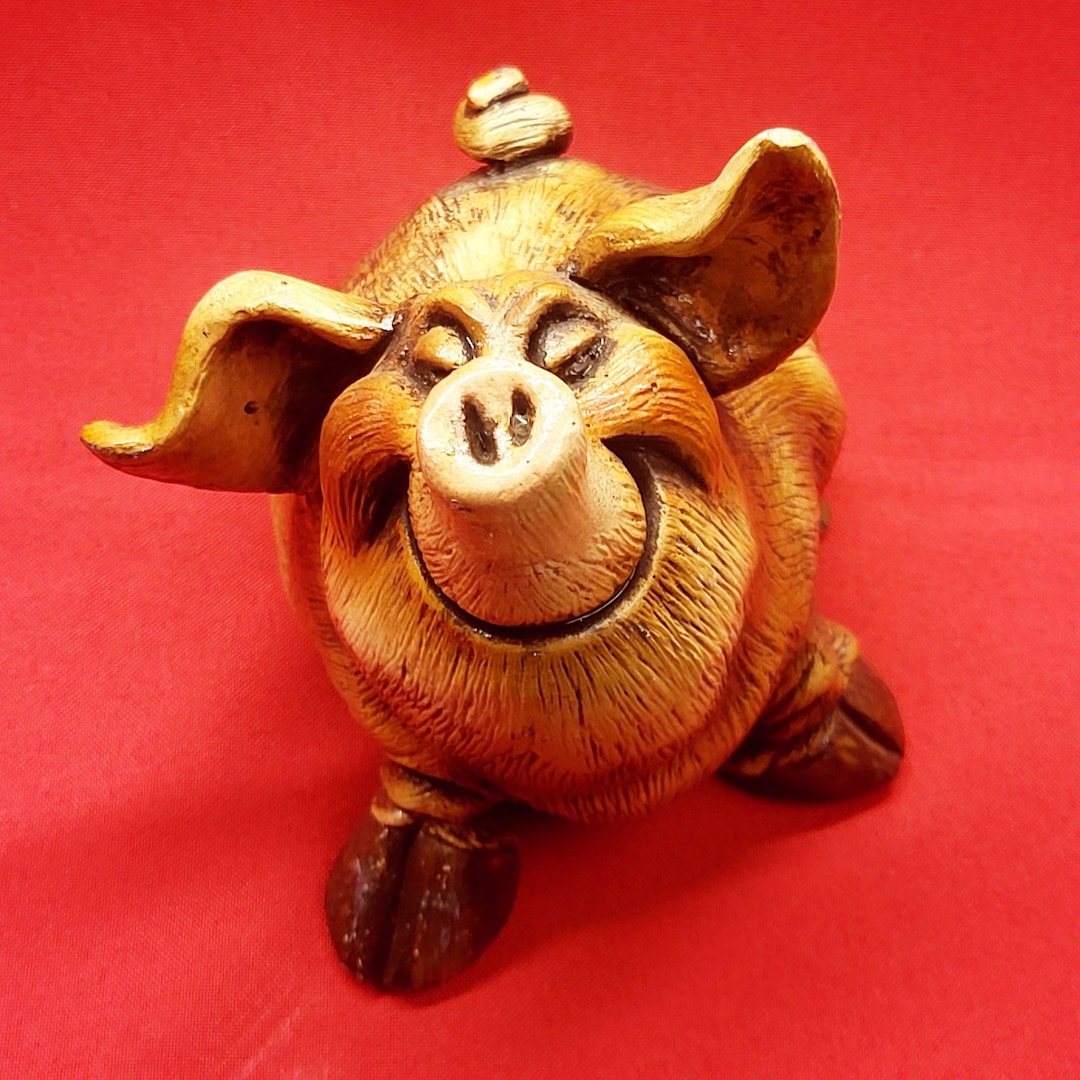 Vintage John Raya Beasties Pig Figurine Animal Decor - Etsy