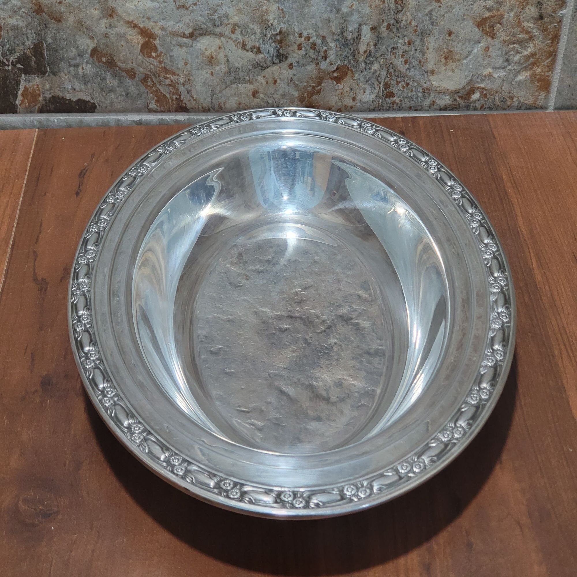 Vintage Oneida Silversmith Large Oval Silverplate Serving Tray Platter ...