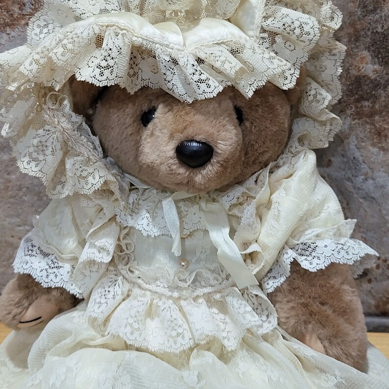 VTG Bearly People Victorian Lacey Dress Bear 1987 - Etsy
