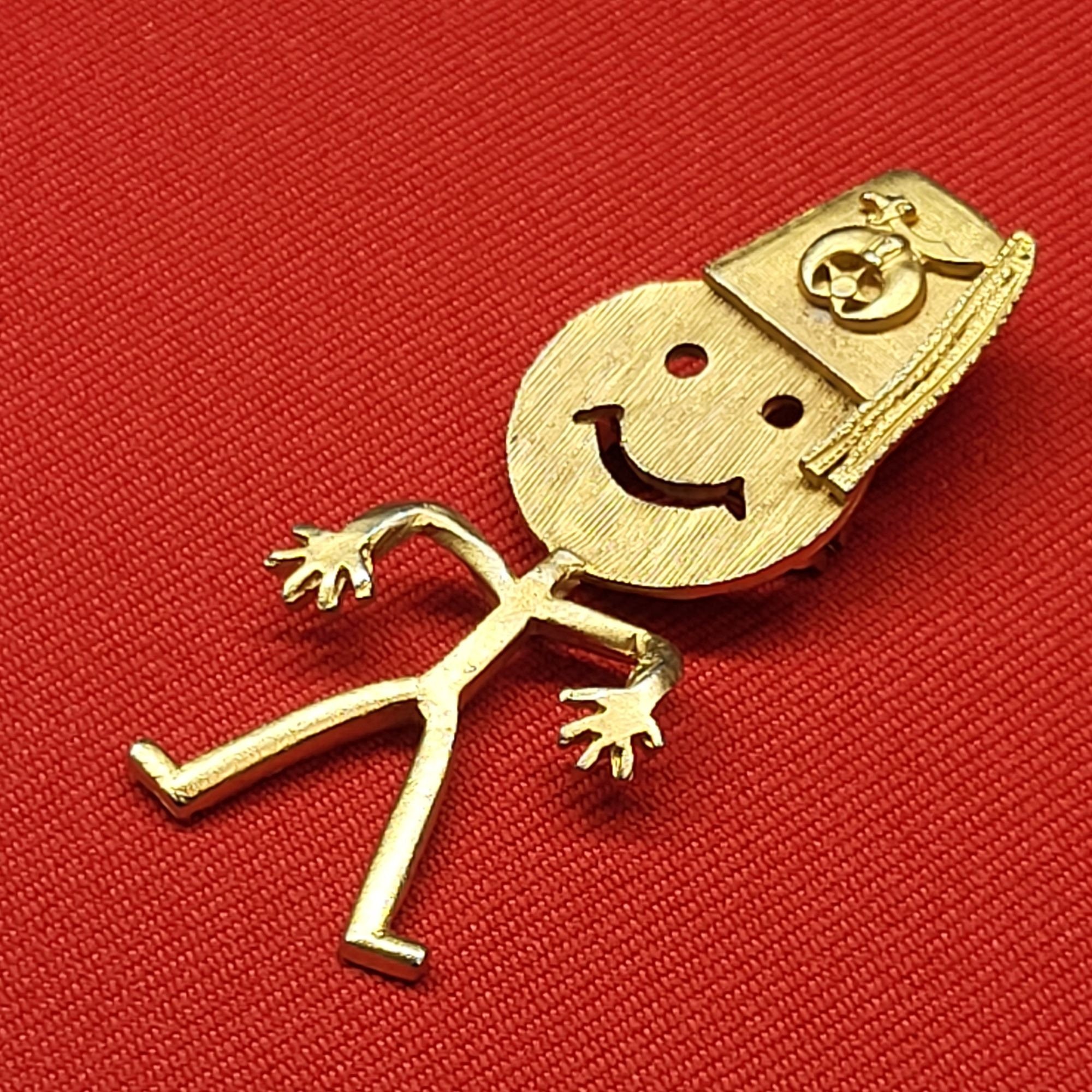 Vintage Masonic Wearing Fez Stickman Brooch Pin Gold Tone - Etsy