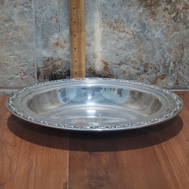 Vintage Oneida Silversmith Large Oval Silverplate Serving Tray Platter ...
