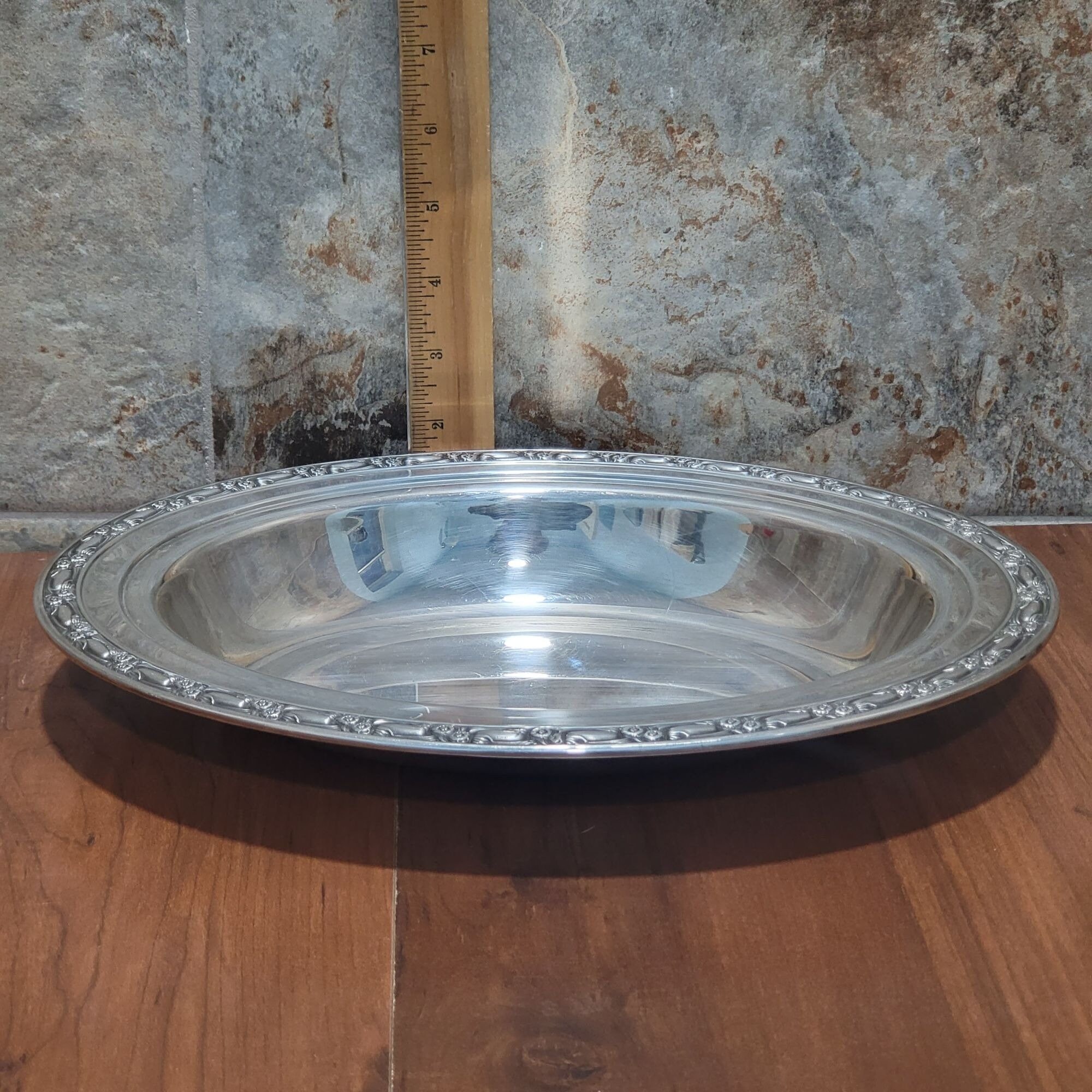 Vintage Oneida Silversmith Large Oval Silverplate Serving Tray Platter ...