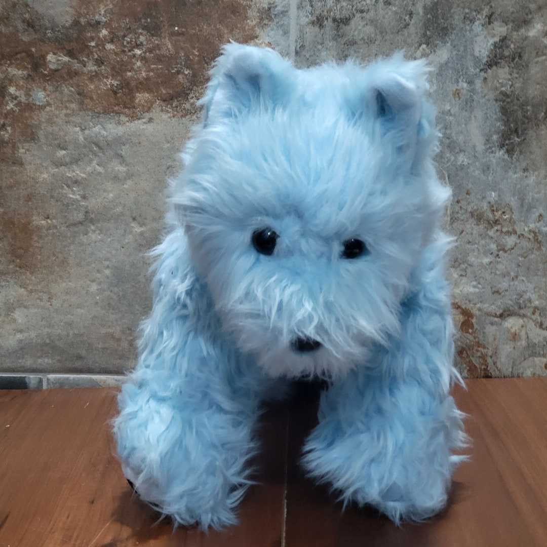 Build A Bear Workshop Baby Blue Terrier Westie Shaggy Puppy Dog Stuffed ...