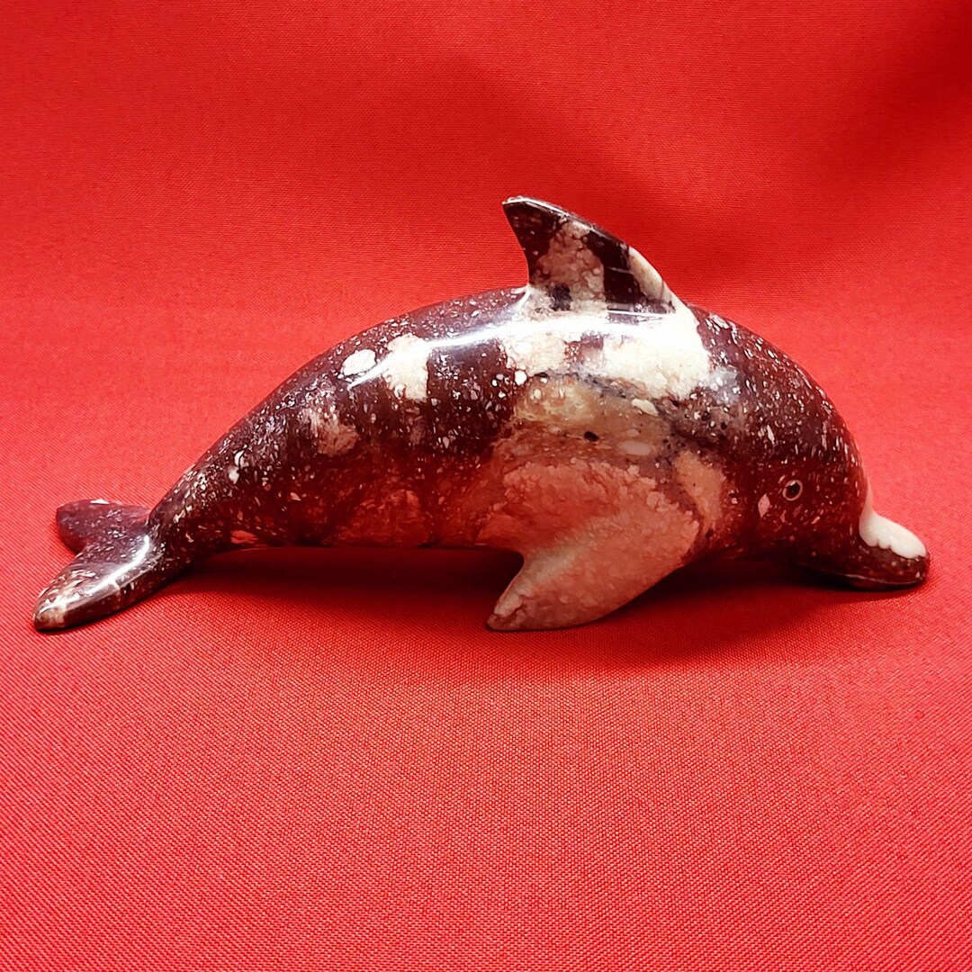 Vintage Carved Marble Stone Dolphin Figurine Paperweight Home Decor - Etsy