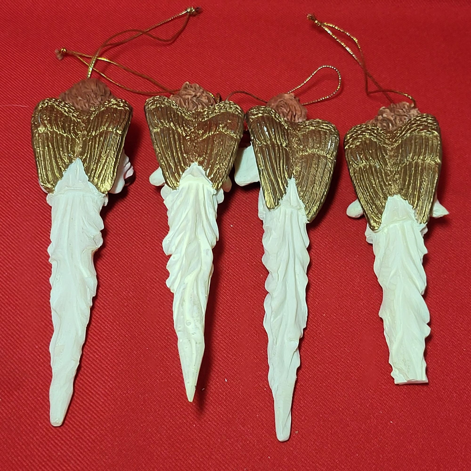 VTG Angel Icicle Playing Musical Instruments Christmas Ornaments Set of ...