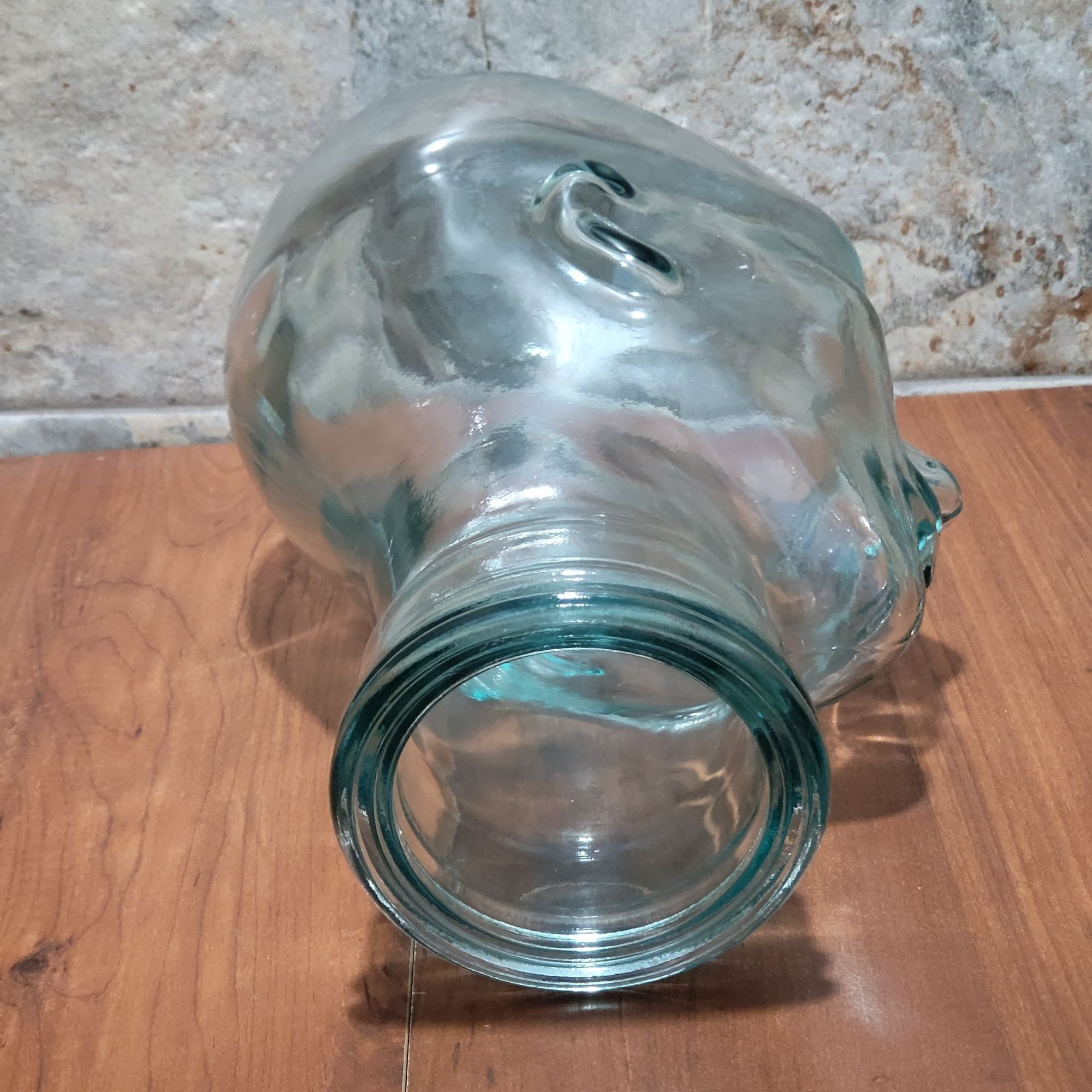 MCM Art Glass Clear Green Mannequin Head Sculpture Table Top Art ...