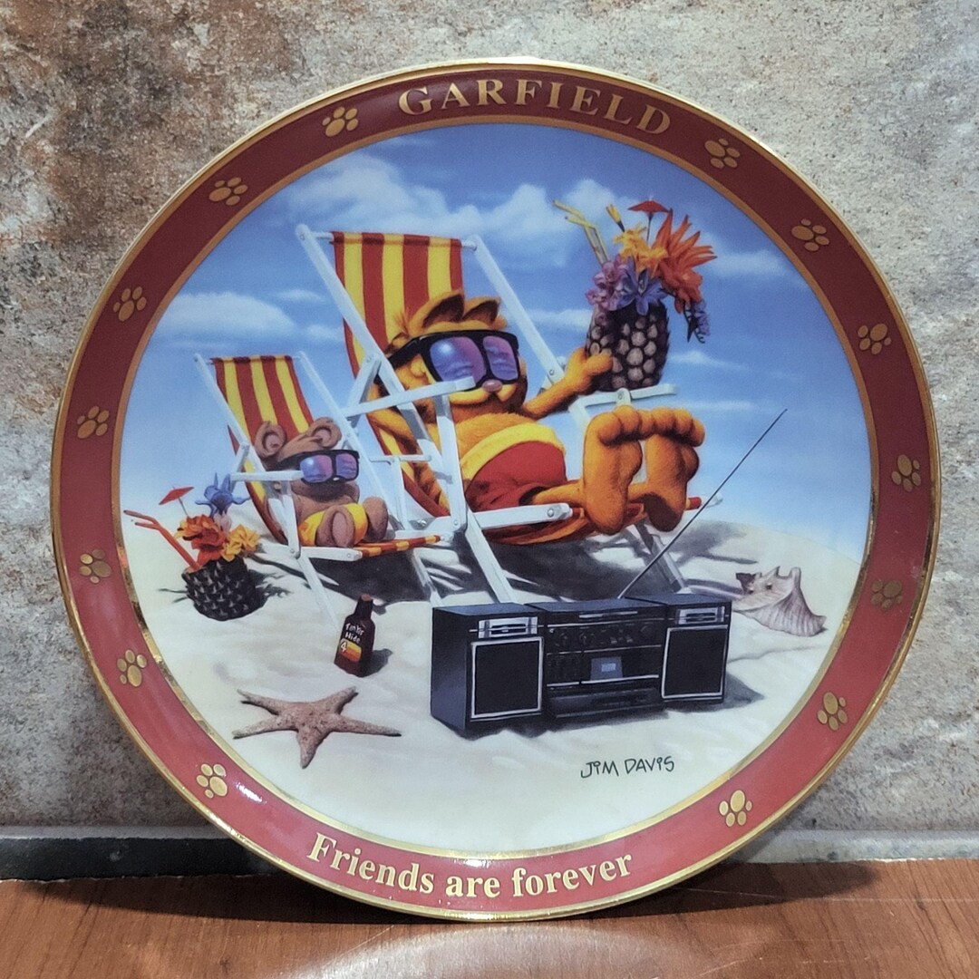 Vintage Garfield Decorative Plate: Friends Are Forever, Jim Davis 1978 ...